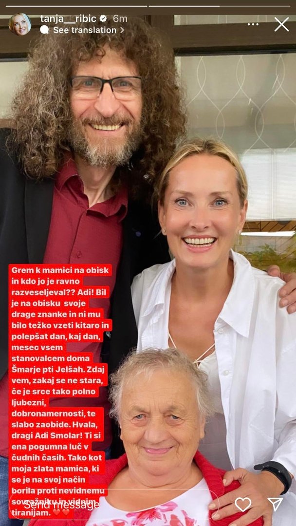 Tanja Ribič slovenskemu pevcu namenila posebno posvetilo: "Zdaj vem ...