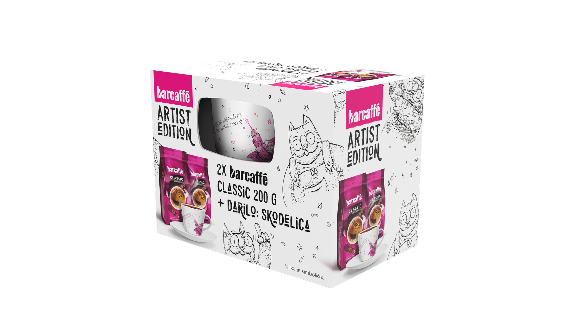 Umetnost na skodelici kave: Barcaffè povezal umetnika Sandra in Lunarja ...