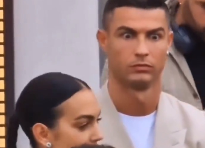 Ronaldov izraz na obrazu, ko je ugotovil, o čem govori Georgina, je že ...