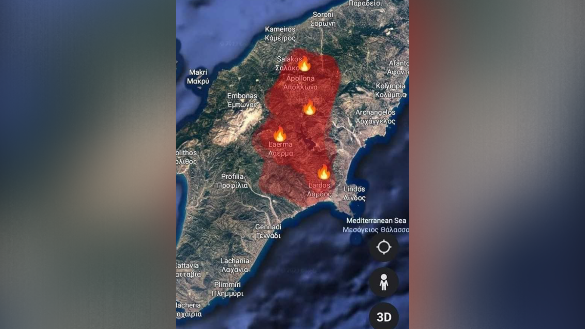 Slovenska turistka opisala pekel na Rodosu, kjer divja velik požar ...
