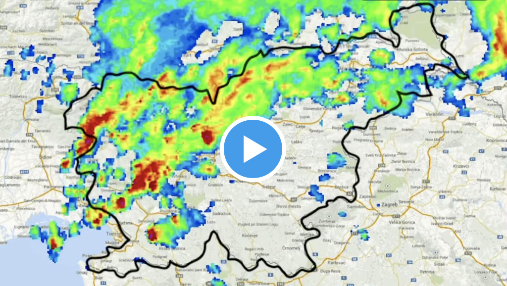 Poglejte si ta video: 10-sekundni loop radarske slike padavin, ki so v ...