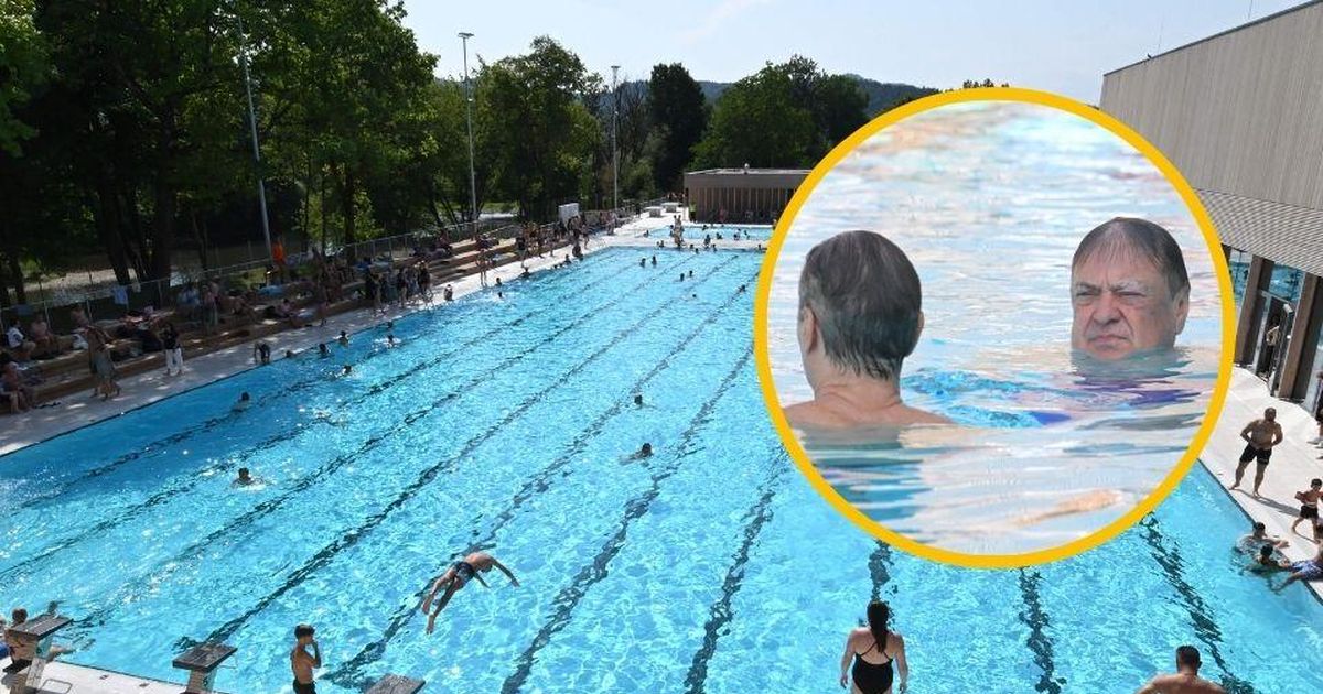 V Ljubljani odprli kopališče Vevče: v bazenu sta se osvežila tudi ...