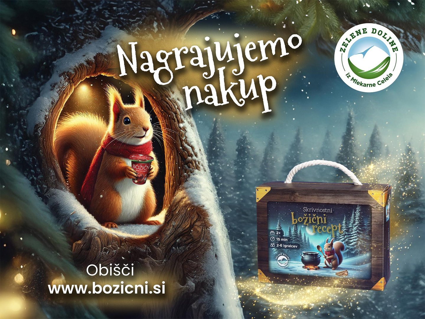 Božični jogurt Zelene Doline letos z novo družabno igro Skrivnostni božični recept - Metropolitan.si
